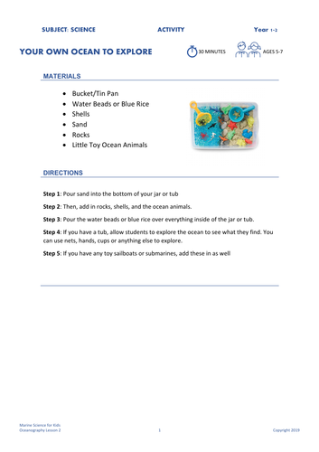 8 Ocean Lessons for Kids (Complete set for ages 5+): Marine Biology ...