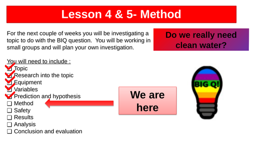 Project based learning around the question 'do we really need clean ...