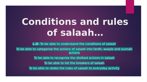 Fiqh Islamic Jurisprudence lessons | Teaching Resources