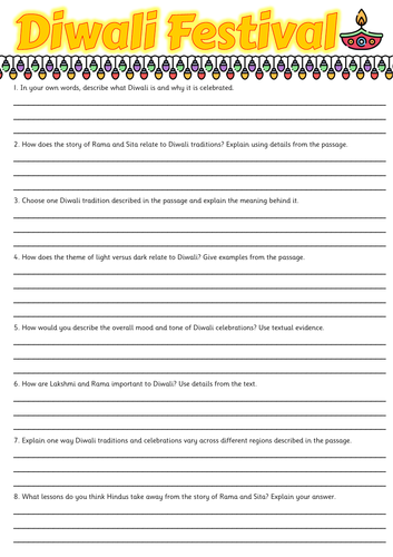 Diwali -Information Text- Reading | Teaching Resources