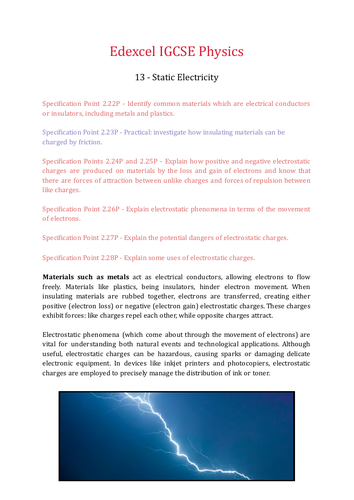 Edexcel IGCSE Physics Worksheets Chapter 2 - Electricity | Teaching ... Edexcel IGCSE Physics Worksheets Chapter 2 - Electricity | Teaching ...