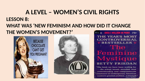 A LEVEL HISTORY. CIVIL RIGHTS - WOMEN. COMPLETE SECTION | Teaching ...