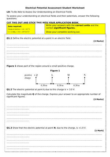 Potential Gradients (Lesson Pack) | Teaching Resources