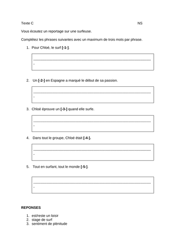 IB French-Audio-Experiences | Teaching Resources