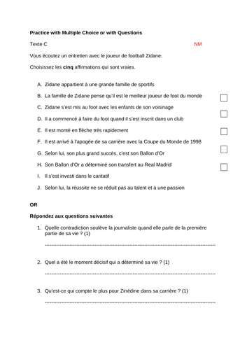 IB French- Audio-Experiences-Récits | Teaching Resources