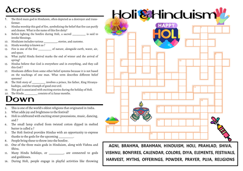 Holi Information Text + Hindu Legend | Teaching Resources
