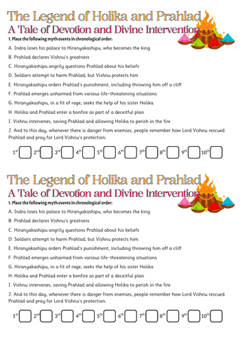 Holi Information Text + Hindu Legend | Teaching Resources