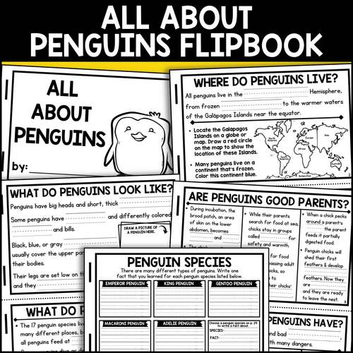 Penguins by Seymour Simon Interactive Read Aloud Book Companion ...