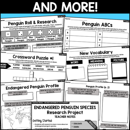 Penguins by Seymour Simon Interactive Read Aloud Book Companion ...