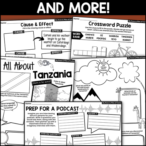 My Rows and Piles of Coins Interactive Read-Aloud Activities | Teaching ...