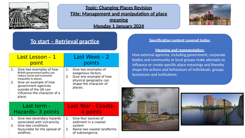 A Level Geography - Changing Places Theory - Fully resourced lessons ...