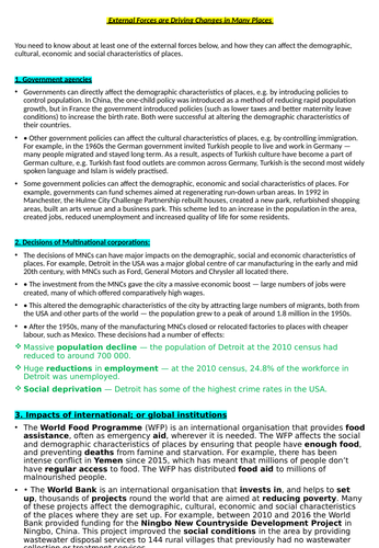 A Level Geography - Changing Places Theory - Fully resourced lessons ...