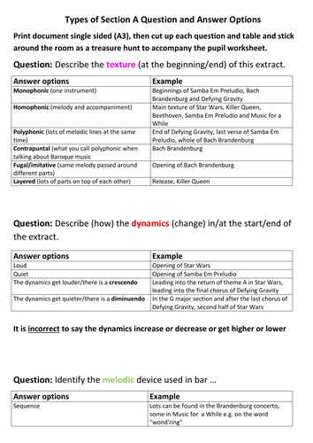 GCSE Music Revision? No problem! Resource 6 (Edexcel) | Teaching Resources