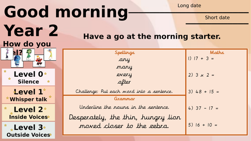 Year 2, morning starter tasks and powerpoint | Teaching Resources