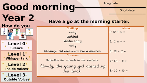 Year 2, morning starter tasks and powerpoint | Teaching Resources
