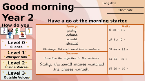 Year 2, morning starter tasks and powerpoint | Teaching Resources