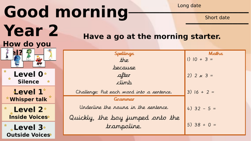 Year 2, morning starter tasks and powerpoint | Teaching Resources