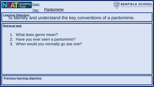 DRAMA - Pantomime | Teaching Resources