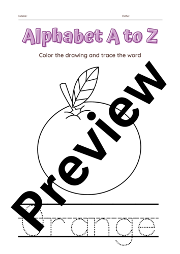 Printable Alphabet Coloring Pages - A to Z Coloring Book for ...