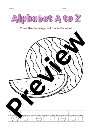 Printable Alphabet Coloring Pages - A to Z Coloring Book for ...