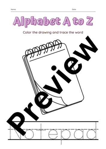 Printable Alphabet Coloring Pages - A to Z Coloring Book for ...