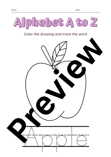 Printable Alphabet Coloring Pages - A to Z Coloring Book for ...