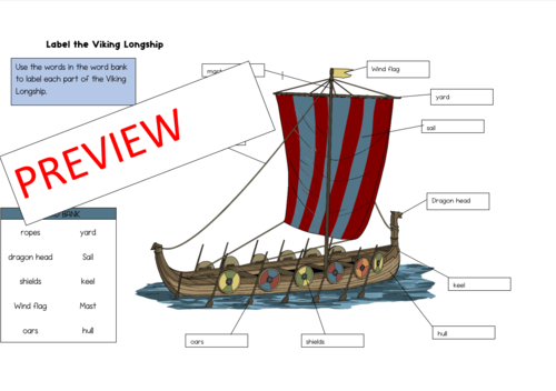 Dive Into History: Viking Longship Labelling Adventure | Teaching Resources
