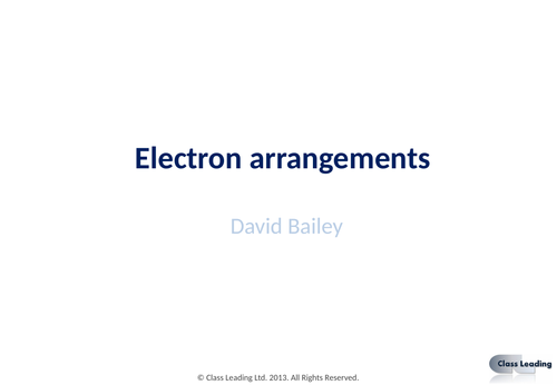 Animated Electron Arrangements | Teaching Resources