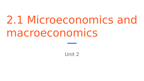 Igcse Economics Micro And Macroeconomics Teaching Resources