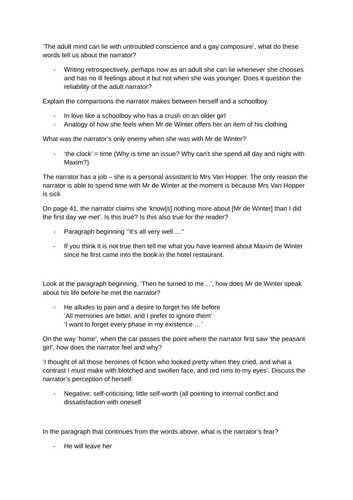 Rebecca by Daphne du Maurier Chapters 1-10 | Teaching Resources