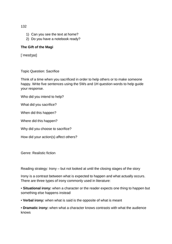 The Gift of the Magi | Teaching Resources