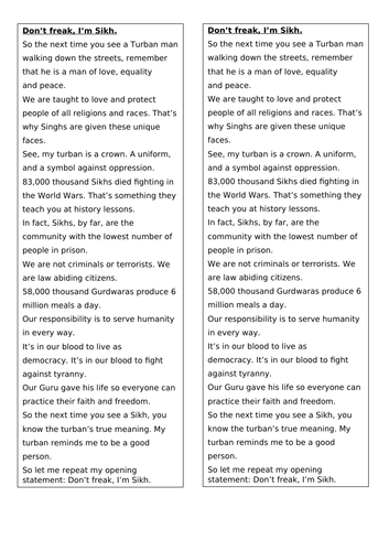 AQA Sikhism: Introduction to Sikhism | Teaching Resources