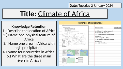 The Climate of Africa | Teaching Resources