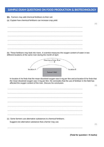 Fish Farming - for Section 5A Edexcel IGCSE Biology (Food production ...