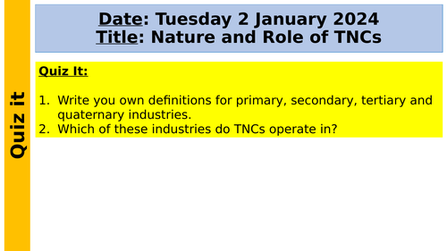 Global Systems and Governance SoW | Teaching Resources