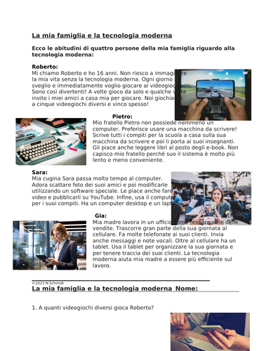 La tecnologia moderna Lettura en Italiano: Italian Technology Reading ...