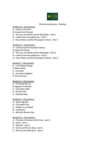 Time2Read Reading orienteering Red 3 - course | Teaching Resources