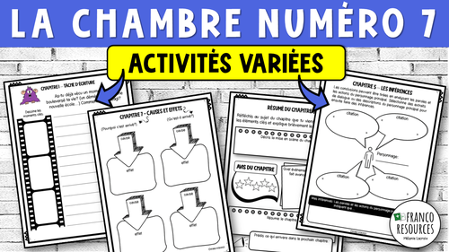 Complete French novel study | La chambre numéro 7 | étude de roman ...