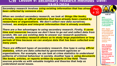 AQA GCSE Sociology Lessons - Introduction Unit | Teaching Resources