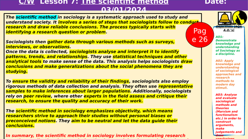 AQA GCSE Sociology Lessons - Introduction Unit | Teaching Resources
