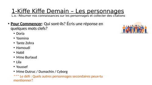 Kiffe Kiffe Demain - Full set of theme-based lessons to prepare ...