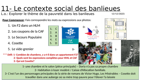 Kiffe Kiffe Demain - Full set of theme-based lessons to prepare ...