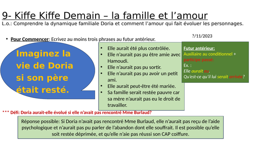 Kiffe Kiffe Demain - Full set of theme-based lessons to prepare ...