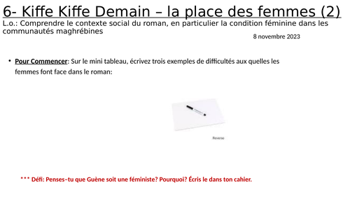 Kiffe Kiffe Demain - Full set of theme-based lessons to prepare ...