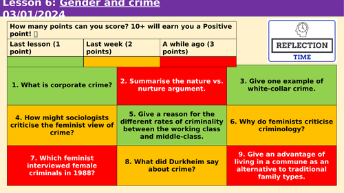 Y10 AQA GCSE Sociology Crime and Deviance Lessons | Teaching Resources