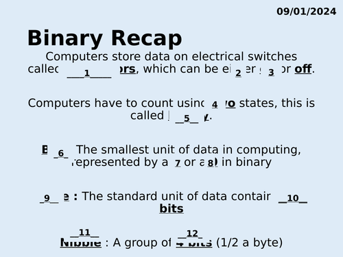Converting between Binary and Denary | Teaching Resources Converting between Binary and Denary | Teaching Resources