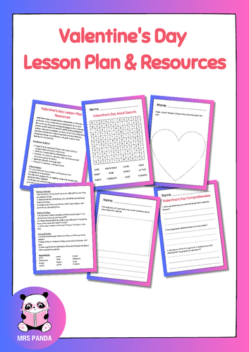Valentine's Day Comprehensive Activity Pack for Key Stage 1/Grade 1 ...