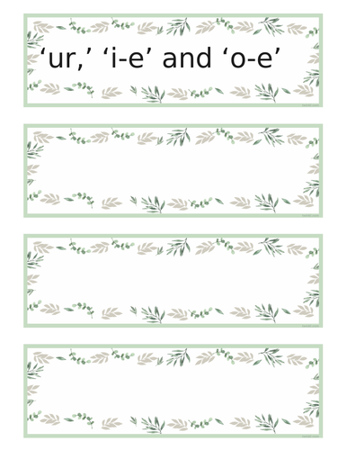 Year 1 Spring Term 1 Spellings | Teaching Resources