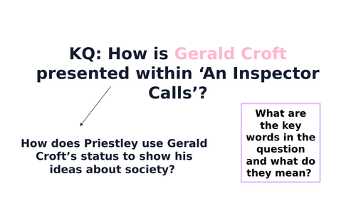 An Inspector Calls - Gerald Croft Revision Lesson | Teaching Resources