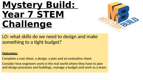 STEM Club/STEM lesson Mystery Build | Teaching Resources